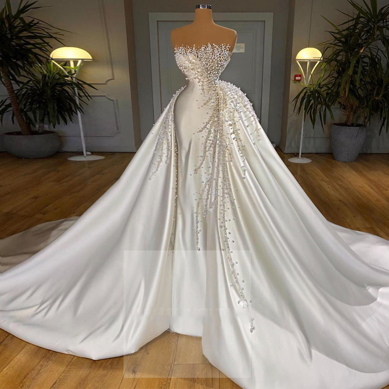 White Prom Dresses, Beaded Prom Dresses, Pearls Prom Dresses ...