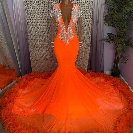 Feather Prom Dresses, Crystal Prom Dresses, Feather Prom Dresses, Red ...